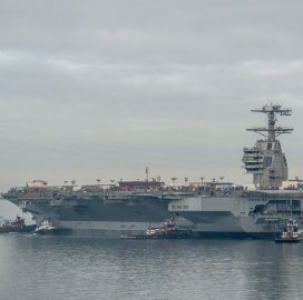Advanced Weapons Elevator Installed on Navy's Newest Carrier