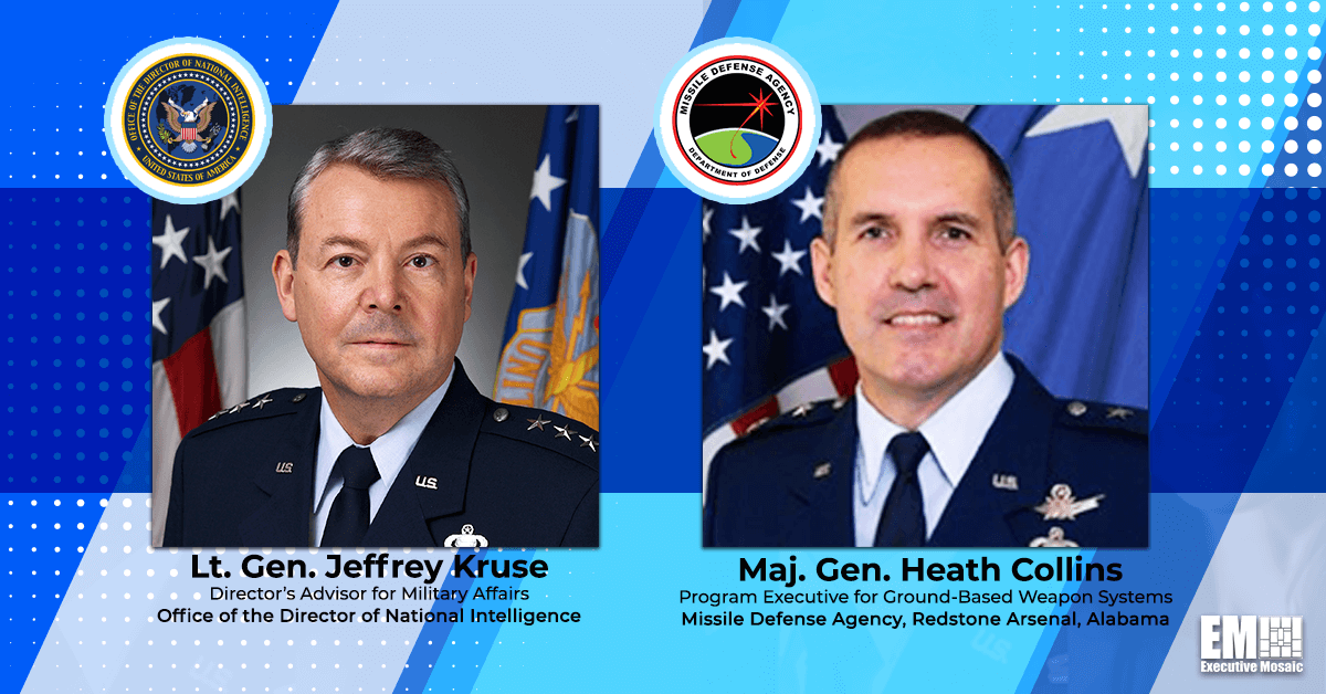 Lt. Gen. Jeffrey Kruse, Maj. Gen. Heath Collins Nominated to DIA, MDA ...
