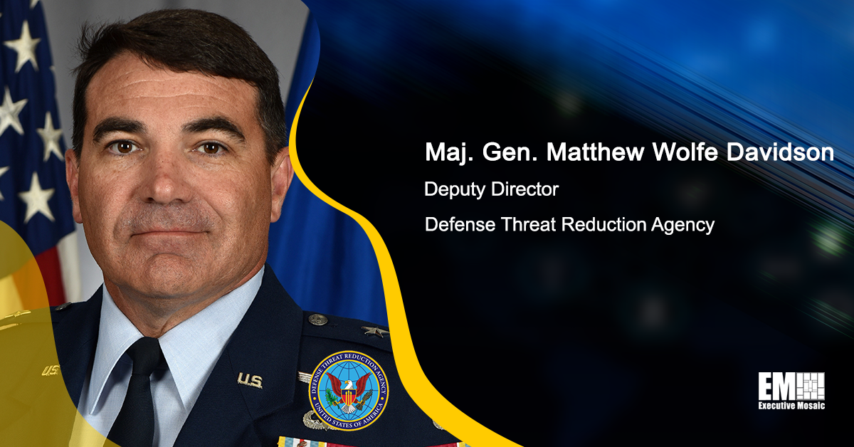 Maj. Gen. Matthew Wolfe Davidson Named DTRA Deputy Director