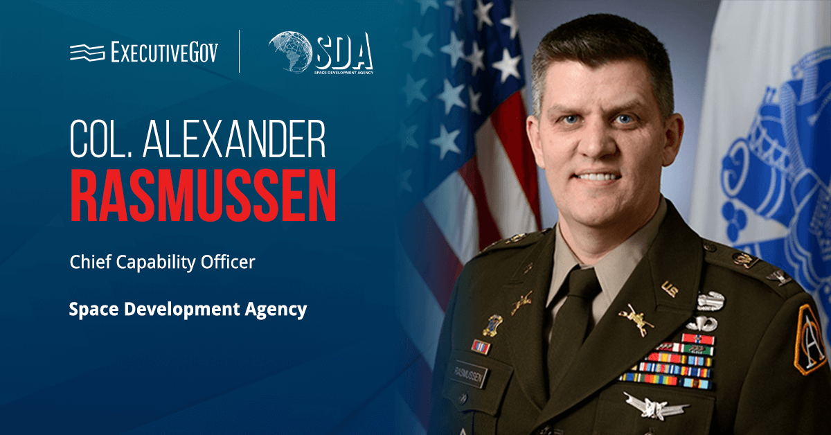 Col. Alexander Rasmussen Named SDA Chief Capability Officer